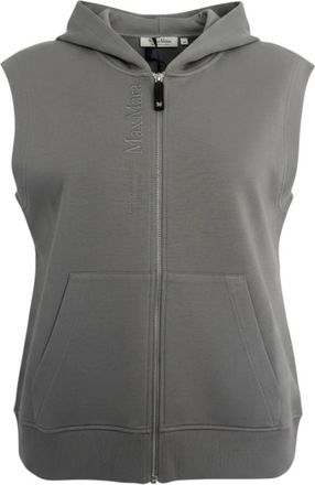 Max Mara Femme, Sweatshirts et sweats &agrave; capuche, Gris, Taille: 36 FR Zip-throughs