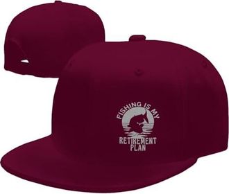 Generic La P&ecirc;che Est Mon Plan De Retraite Unisexe Chapeaux Pare-Soleil Snapback Casquette De Baseball Anti-UV Casquette Hip Hop pour P&ecirc;che Adulte Camping