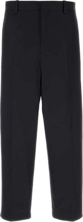 Jil Sander Homme, Pantalons, Bleu, Taille: XL Pantalon Droit en Coton