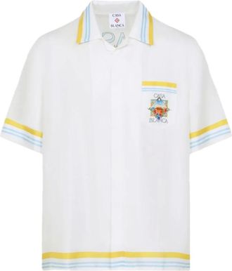 Casablanca Homme, Chemises, Blanc, Taille: L Flower Court Icon Shirt