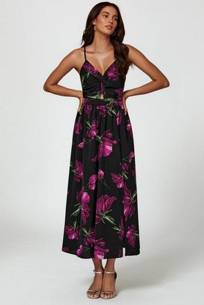 FS Collection Tr&auml;gerkleid Damen Midikleid Sommerkleid Spaghettitr&auml;gerkleid Partykleid (XS (EU:36 / UK:8) &middot; S (EU:38 / UK:10) &middot; M (EU:40 / UK:12) &middot; L (EU:42 / UK:14)