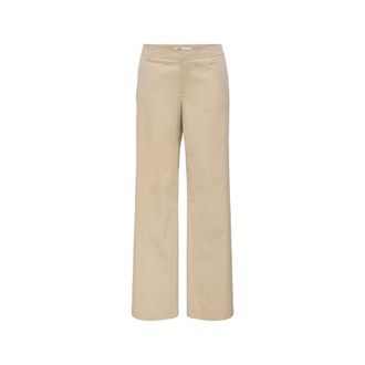 Only Only, Femme, Pantalons, Beige, Taille: 38 FR L32 Pantalon Tailleur Jambe Large
