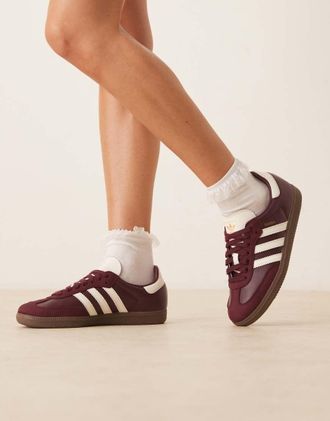 adidas Originals Samba OG - Baskets - Bordeaux/crème-Rouge