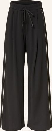 Max Mara Weekend Max Mara Marlenehose Godezia Aus Jersey Mit Galonstreifen schwarz