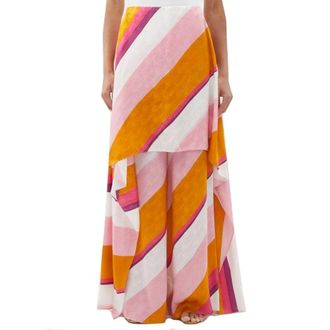 Fendi Womens Multicolor Silk Pants