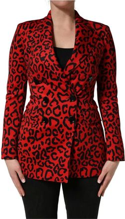 Dolce & Gabbana Femme, Vestes, Rouge, Taille: 34 FR Veste crois&eacute;e