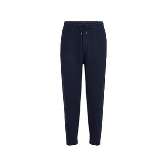 Brunello Cucinelli Jogginghose aus Kaschmir im englischen Rippstrick - - Trousers - Herren - Blau - L
