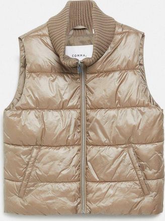 Comma Outdoorjacke Outdoor-Weste Pufferweste mit Strickkragen
