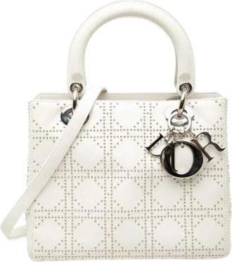 Dior Pre-owned Lady Dior - Femme - Pre-owned - Blanc - Taille: ONE Size