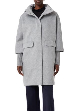 Comma Mantel aus Wollmix mit Steppkragen