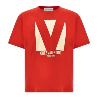 Valentino Garavani Homme, Tops, Rouge, Taille: XL T-shirt Chez Valentino