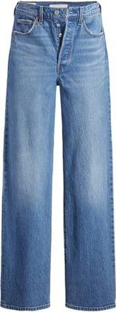 Levi's Jean Ribcage Full-length en coton m&eacute;lang&eacute;