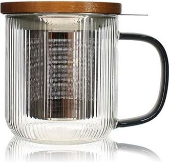 Ogo Living Tisanière karl 300ml en verre borosilicate anse graphite - 7912186