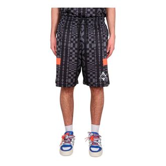 Marcelo Burlon Homme, Shorts, Noir, Taille: S Aop Folk Kappa Soccer Shorts