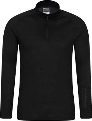 Mountain Warehouse Haut Thermique col zipp&eacute; Hommes Talus - s&eacute;chage Rapide, Entretien Facile, Manches Longues, Respirant, Haute Absorption, l&eacute;ger, Hiver Rouge M