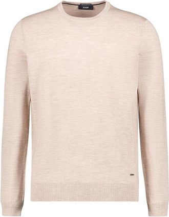 Joop Herren Pullover beige Merinowolle unifarben