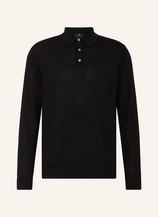 Strokesman's Strokesmans Strick-Poloshirt schwarz