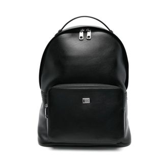 Dolce & Gabbana Schwarzer Rei&szlig;verschluss-Rucksack mit Top-Griff - - Bags - Herren - Schwarzk - ONE SIZE