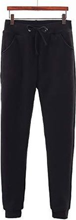 Lazutom Pantalon de jogging thermique pour femme en polaire chaude et chaude - Noir - 36