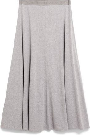 Armedangels Damen Jerseyrock aus Tencel Lyocell Mix ILENIAA LARAA MIDI Skirt Loose Fit Mid Grey Melange