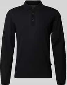Maerz Regular Fit Strickpullover aus reiner Schurwolle mit Polokragen