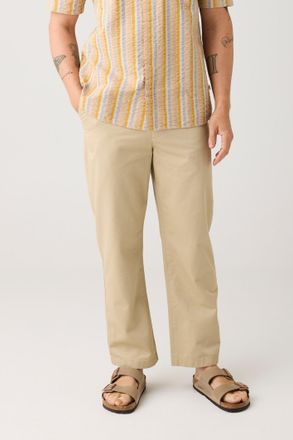 Knowledge Cotton Apparel Herren vegan Chino-Hose Flint Wide Twill Beige