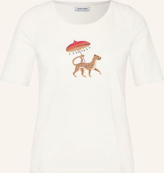 More & More More & More T-Shirt Mit Schmucksteinen weiss