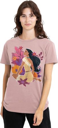 Disney Pocahontas Flowers Ladies T Shirt, Pink, Large