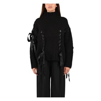 Meimeij Pull en laine - Femme - Pulls - Noir - Taille: 40 FR