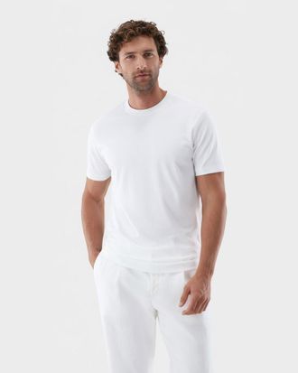 van Laack T-Shirt aus Schweizer Baumwolle mit Rundhals Regular Fit