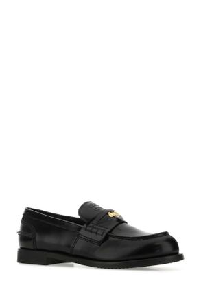 Miu Miu Womens Black Leather Loafers F0002 Calfleather Mocassini