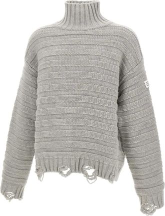 Maison Margiela Homme, Pulls, Gris, Taille: L Wool Jumper