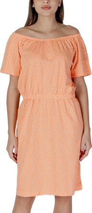 b.young Schulterfreies Minikleid mit kurzen &Auml;rmeln