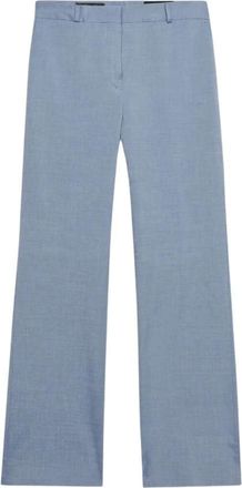 Brooks Brothers Femme, Pantalons, Bleu, Taille: 34 FR Pantalon Droit en M&eacute;lange de Laine