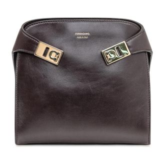 Ferragamo Structured Clutch - - Bags - Damen - Braun - ONE SIZE