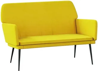 vidaXL Sitzbank Gelb 108x79x79 cm Samt vidaXL