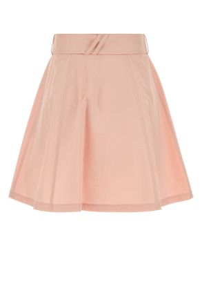 Burberry Womens Pink Cotton Skirt Compactpink Exterior: Gonne