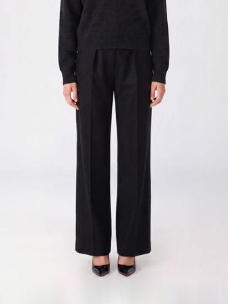 Victoria Beckham Cecilia Wollhose mit hohem Bund und geradem Bein