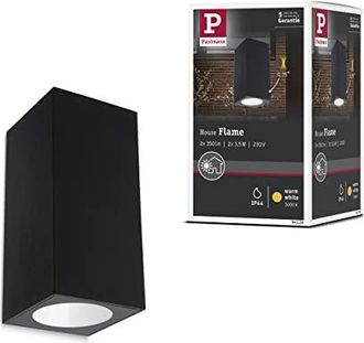 Paulmann 94328 LED Au&szlig;enleuchte Au&szlig;enwandleuchte Flame IP44 eckig incl. 2x2,8 Watt Anthrazit Au&szlig;enlampe Aluminium 3000 K