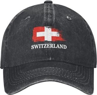 Generic Casquette Trucker,Brossez Le Drapeau Suisse,Unisexe Casquettes Sports Légère Chapeau De Golf pour Homme Running Femme