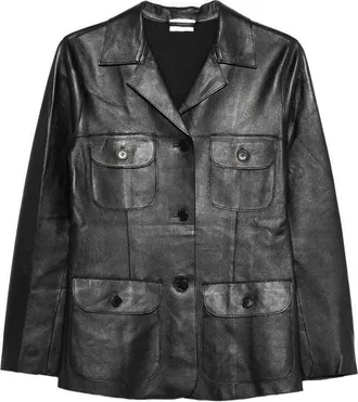P.A.R.O.S.H. P. A.R. O.S. H. Blouson En Cuir - Bleu