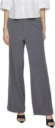 Vila Vila Vivarone Hw Wide Pant-Noos Pantalon, Mélange de Gris Moyen, 40 Femmes