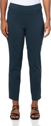 Briggs New York Womens Super Stretch Millennium Welt Pocket Pull on Career Pant, Gravity Blue, 10