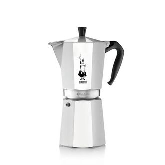Bialetti Moka Express: La Cafetière Expresso Iconique, Le Vrai Café Italien, Cafetière Moka 12 Tasses (670 Ml), Aluminium, Argenté - Pas pour linduction
