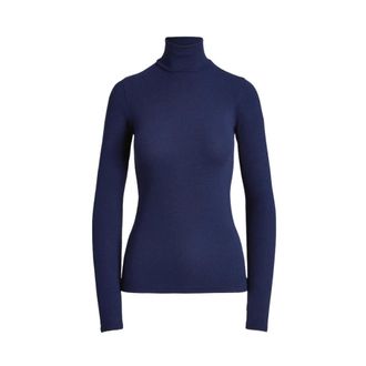 Polo Ralph Lauren Femme, Pulls, Bleu, Taille: 44 FR Pull &agrave; col roul&eacute; &agrave; manches longues