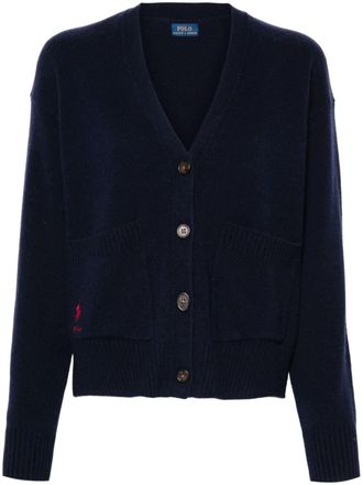 Polo Ralph Lauren cardigan à logo brodé - Bleu