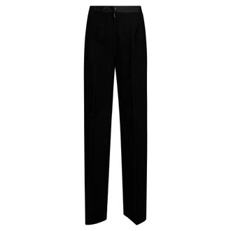 Forte_Forte Femme, Pantalons, Noir, Taille: 38 FR Pantalon Fluide Velours C&ocirc;tel&eacute; Taille Haute