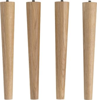 Schildmeyer Möbelfuß 4er-Set 150997, Eiche Massivholz, 27 cm