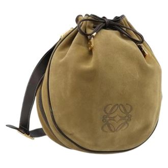 Loewe Pre-owned Suede Shoulder Bag - - Pre-owned - Damen - Braun - ONE SIZE