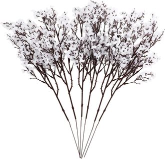 Holibanna ELEOUTI 6 St&uuml;ck K&uuml;nstliches Schleierkraut Deko Blumenarrangement Wei&szlig; Seidiges Material Realistische Textur Selbstgemacht Heimdekoration Wohnzimmer un